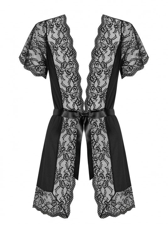 Obsessive Lingerie Luvae Spitzenmantel mit Gürtel in der Taille