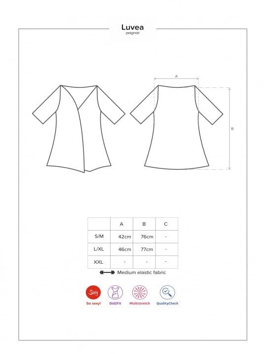 Obsessive Lingerie Luvae Spitzenmantel mit Gürtel in der Taille