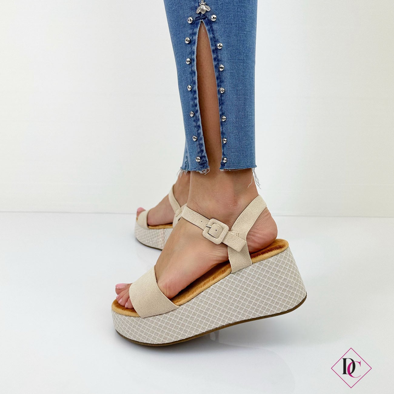 Zeppe eleganti Arisha sandali platform anti sudore