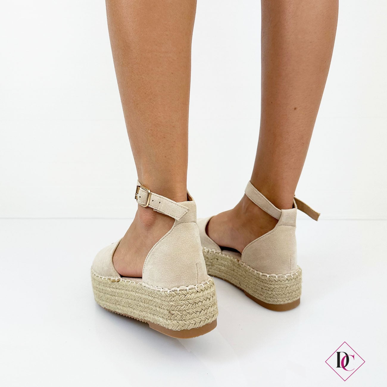 Sandali espadrillas Iknos con zeppa platform in corda