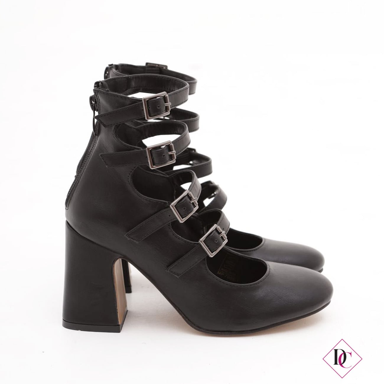 Décolleté eleganti Crux tacco alto largo e 4 cinturini